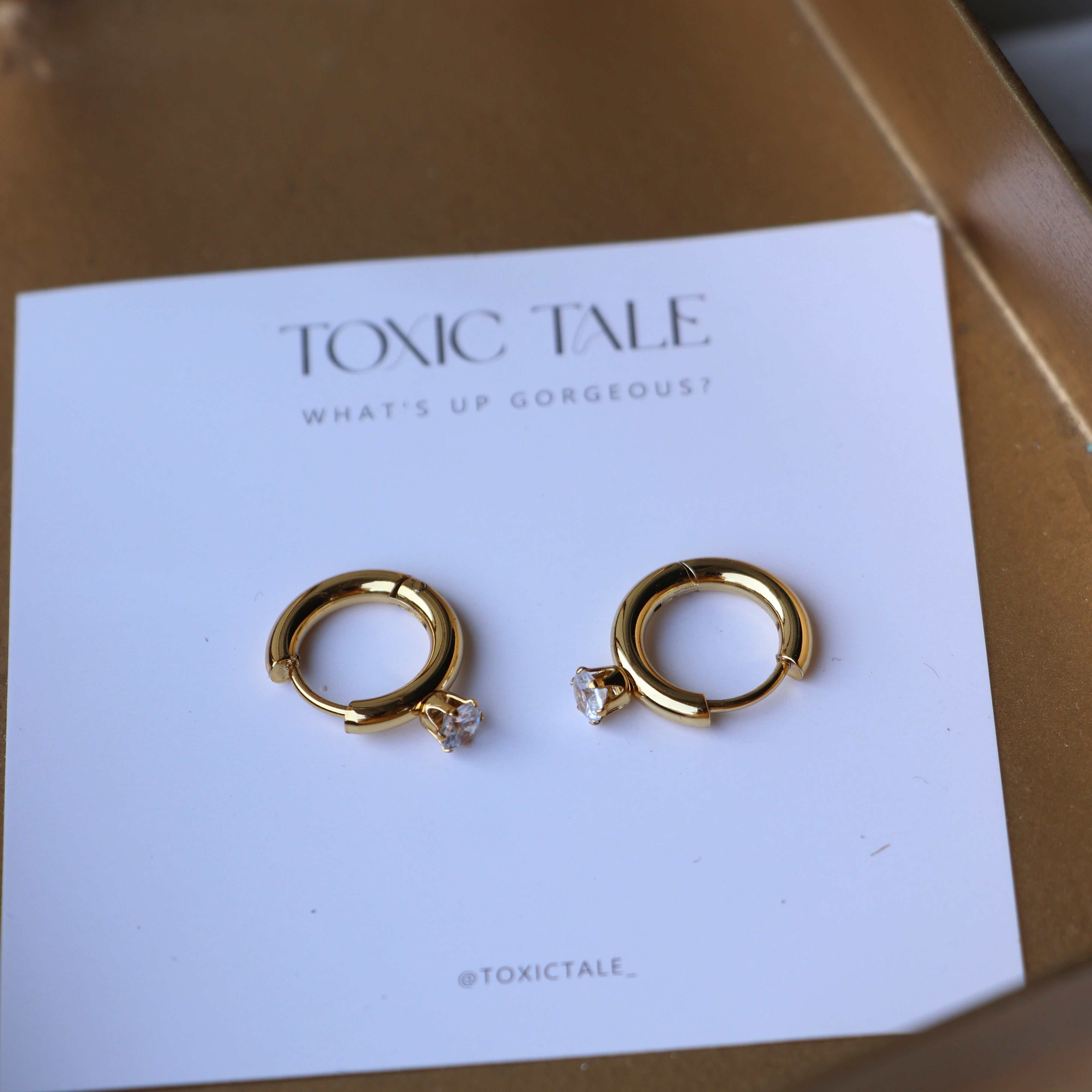 Josephine Mini Diamond Hoops – TOXIC TALE